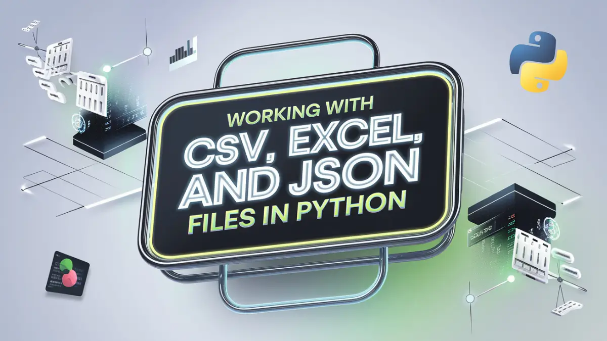 Working with CSV, Excel, and JSON Files in Python - Mizanur Rahman Working with CSV, Excel, and JSON Files in Python - Mizanur Rahman